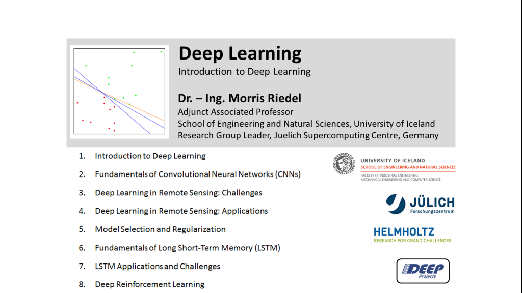 2018 06 06 Introduction To Deep Learning Tutorial Content Prof Dr